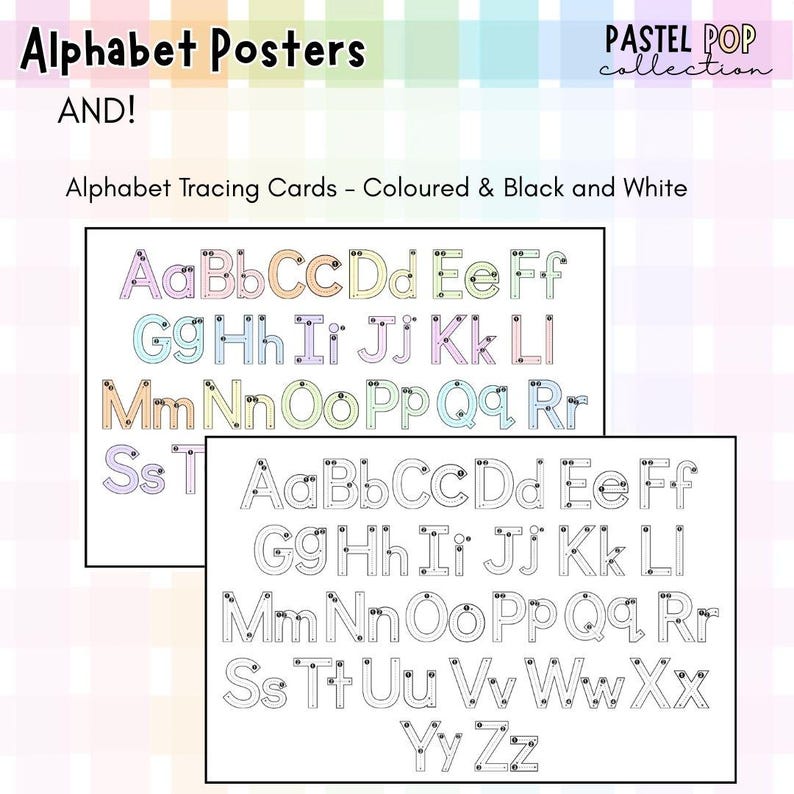 Pastel Alphabet Classroom Posters - Editable Printable Decor - Etsy