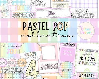 Pastel Alphabet Classroom Posters - Editable Printable Decor - Etsy