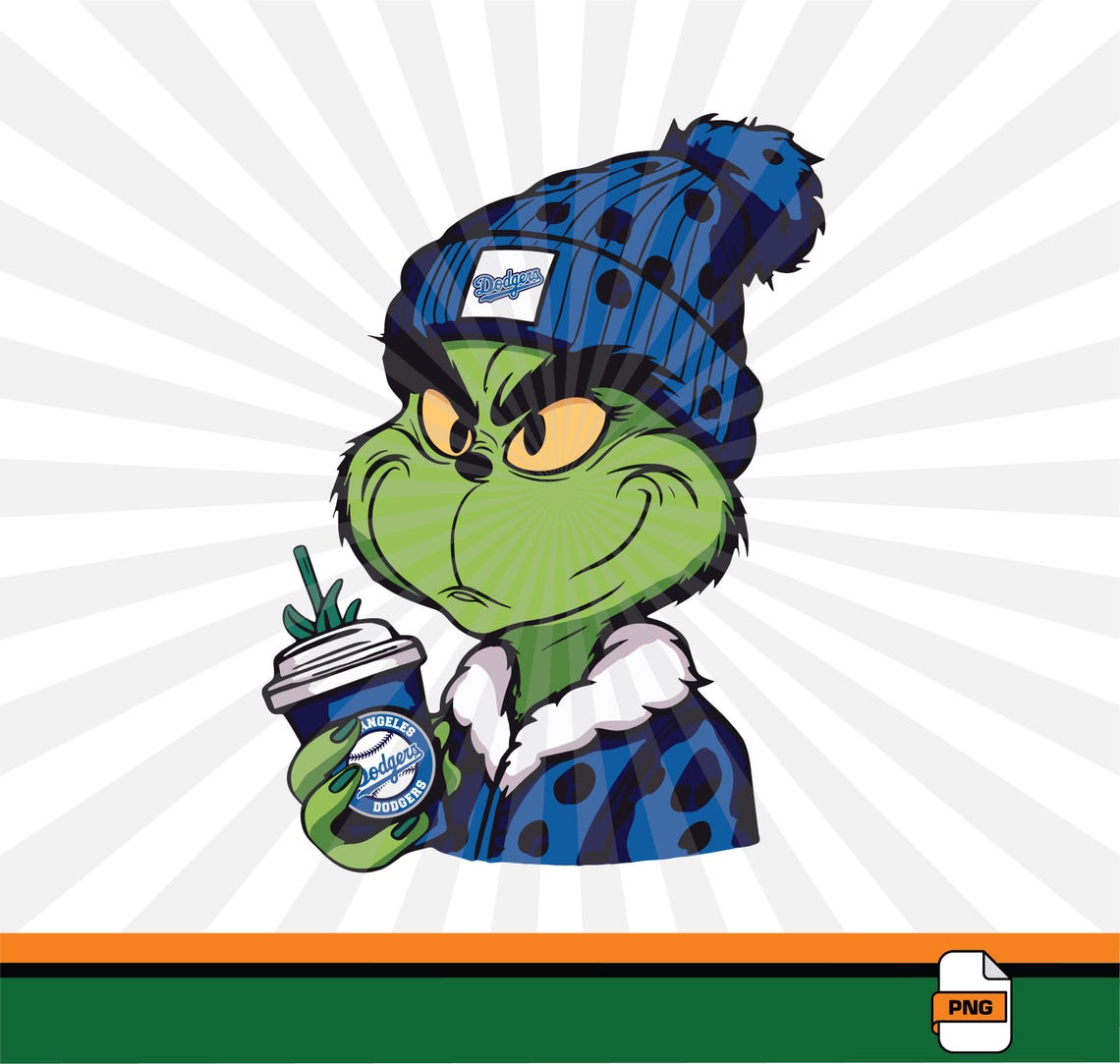 Dodgers Grinch PNG Files - Etsy