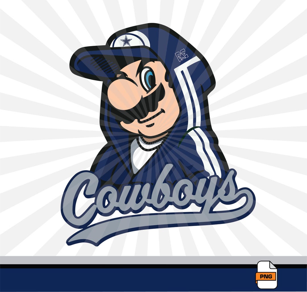 Cowboys Mario PNG File - Etsy