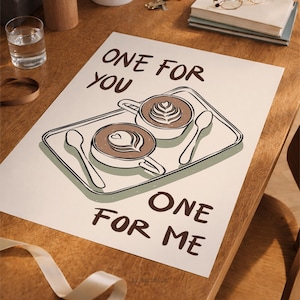 Kitchen Cafe Coffee Corner Printable Quote Wall Art Cozy Illustrated ...