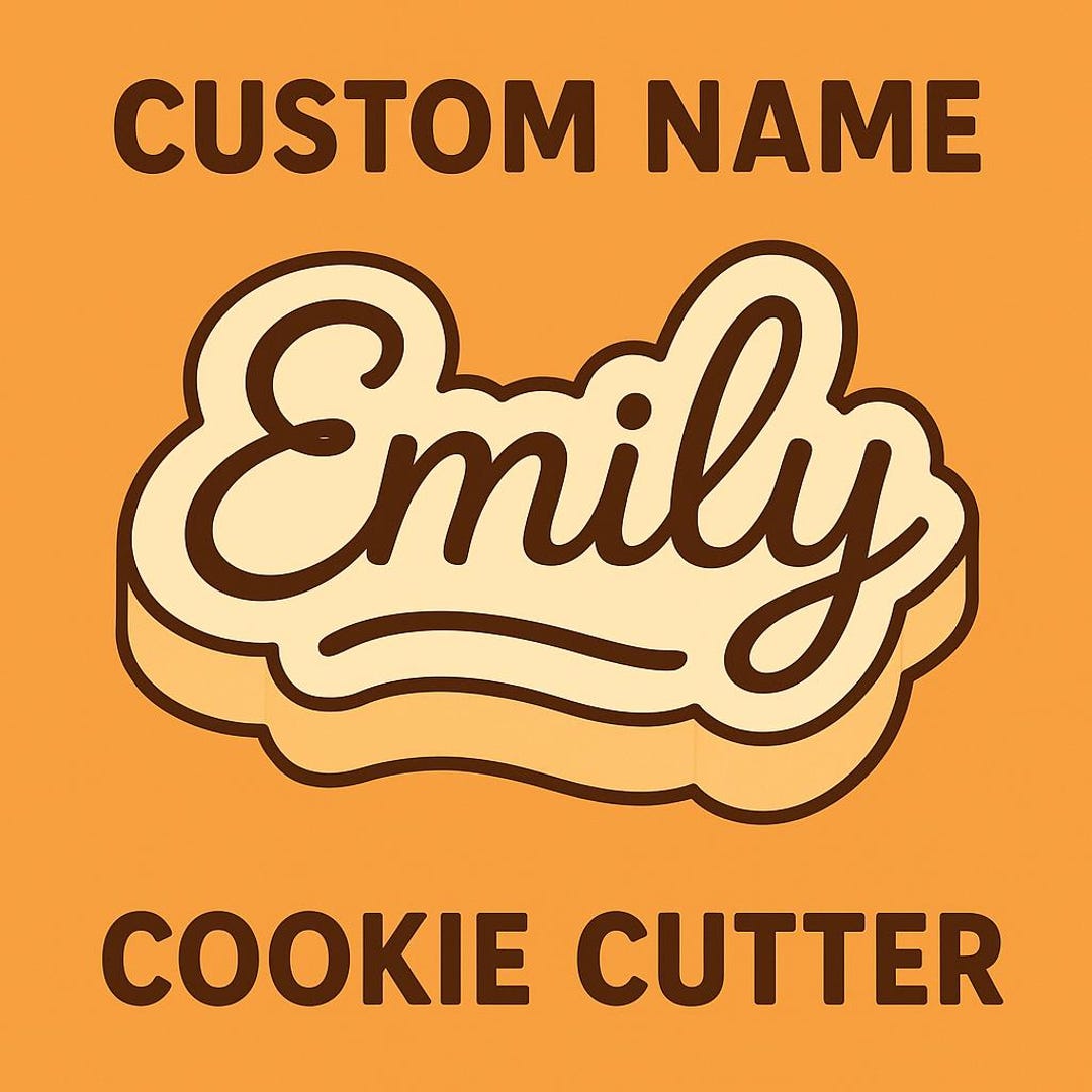 Custom Name Cookie Cutter | Personalized Embosser Stamp - Etsy