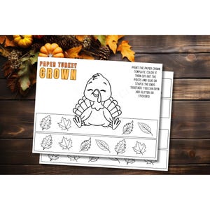Paper Turkey Crown Craft | Thanksgiving Activity for Kids | Printable ...