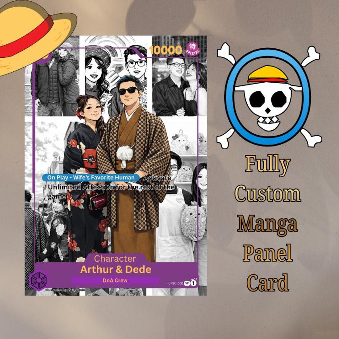 Custom One Piece Anime Card | Personalized Manga Panel Card Gift ...