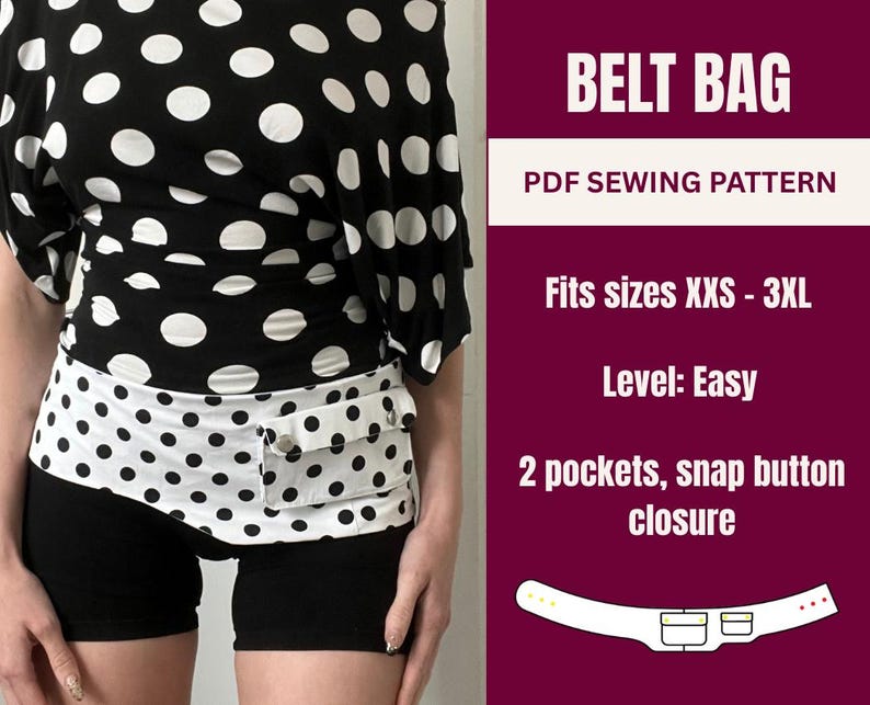 Belt Bag Sewing Pattern PDF, Utility Festival Bag (instant Download) - Etsy