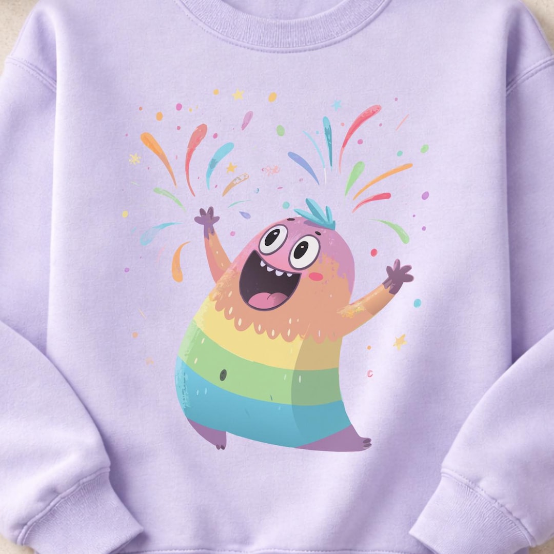 Cute Rainbow Monster PNG - Happy Goofy Cartoon Character, Fun Party ...