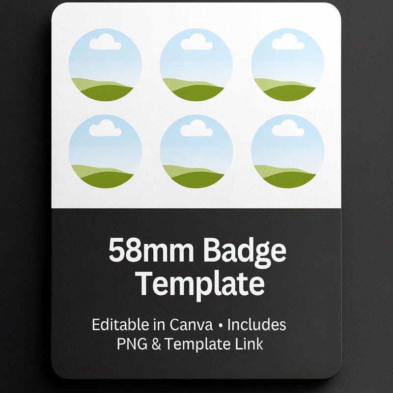 58mm Button Template Png - Etsy
