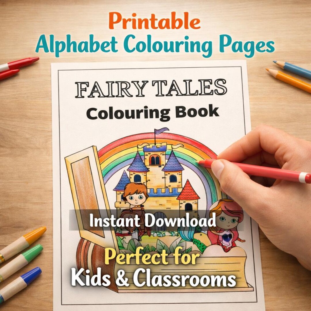 Fairy Tale Colouring Book – 19 Page Digital Download (PDF) - Etsy
