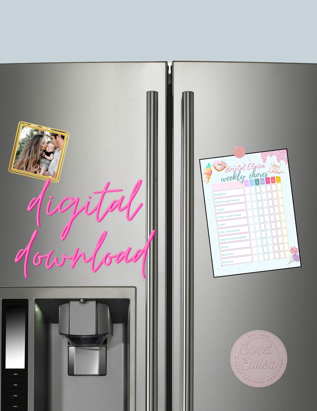 Kids Chore Chart Digital Download Personalized - Etsy