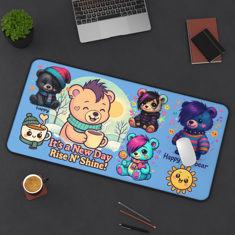 Emoji Desk Mat - Fun, Playful Office Décor for Kids, Teens, Home Office ...