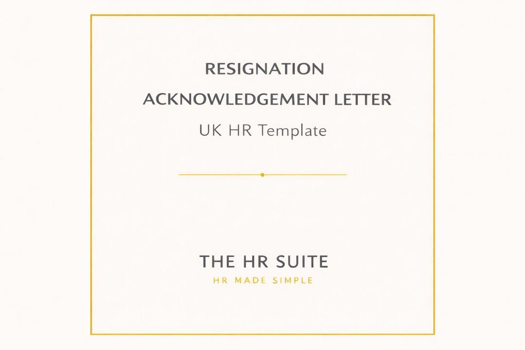 Resignation Acknowledgement Letter Template UK | HR Document (digital ...