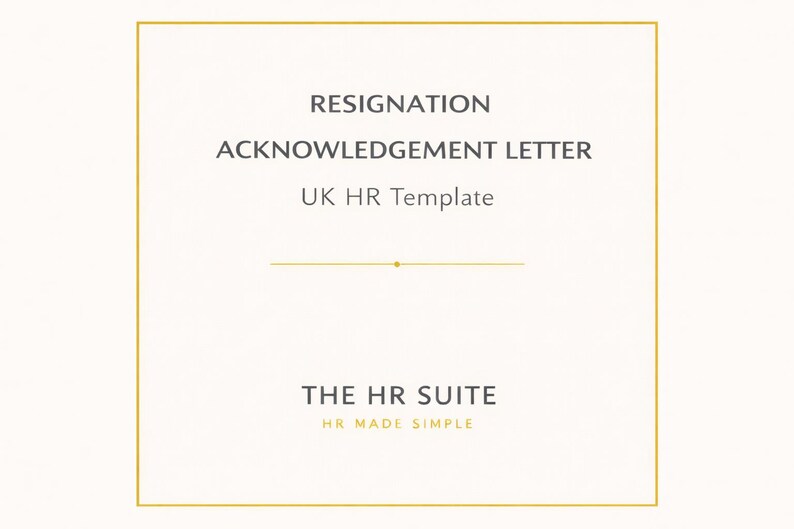 Resignation Acknowledgement Letter Template UK | HR Document (digital ...