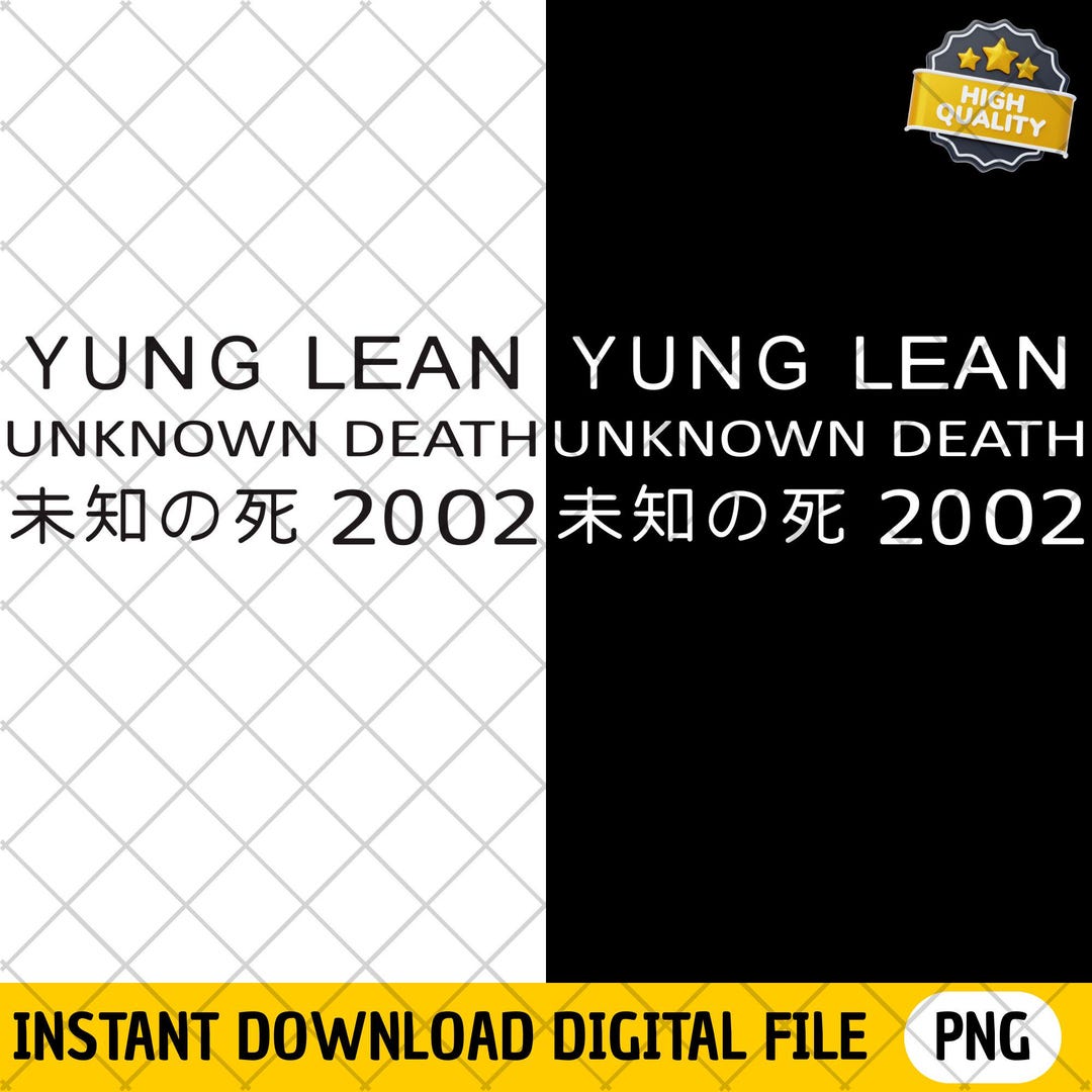 Yung Lean Unknown Death PNG Digital Download - Etsy
