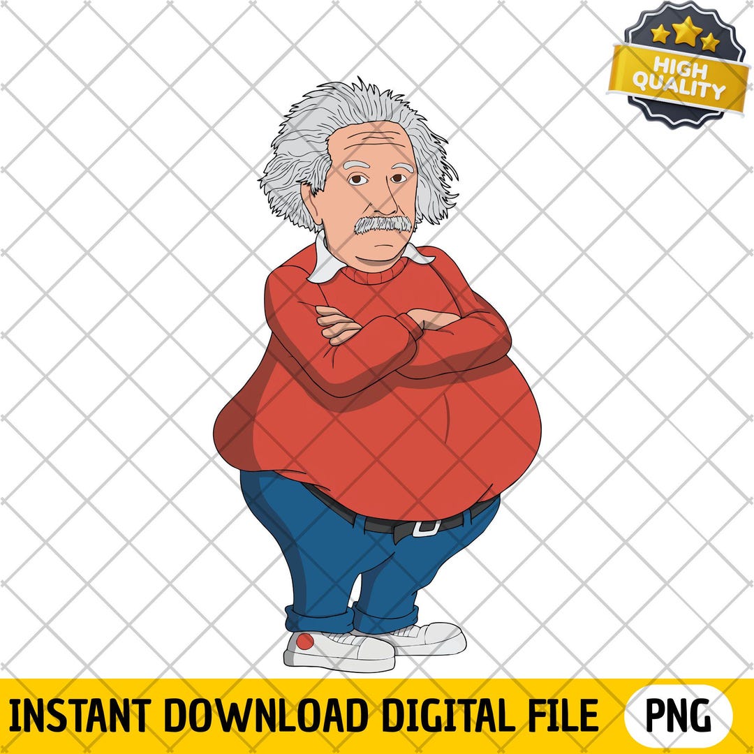 Vintage Fat Albert Einstein PNG Digital Download T-shirt - Physics ...