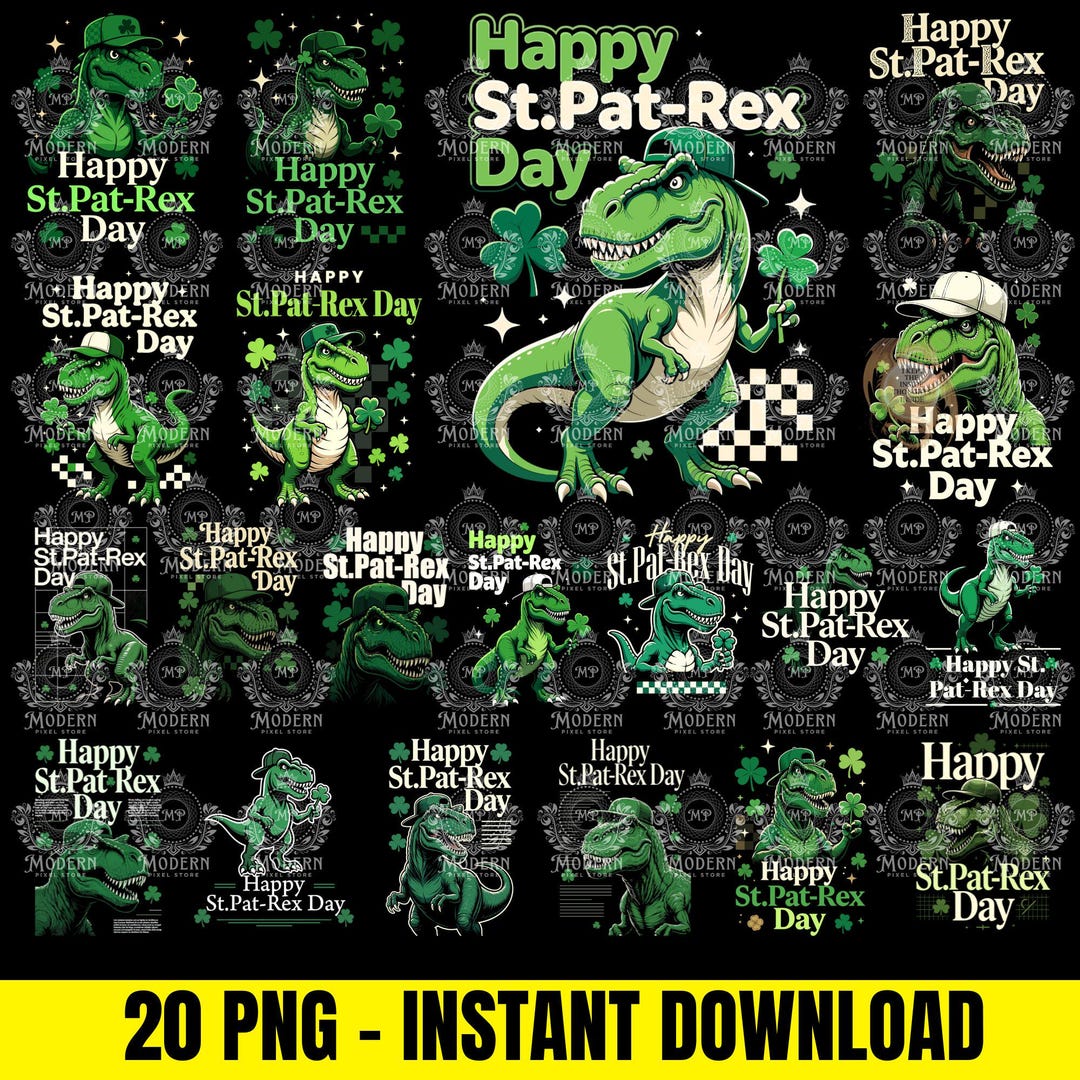 20 Happy St.pat-rex Day Png, T-rex St.patricks Day Png, St.patricks Day ...