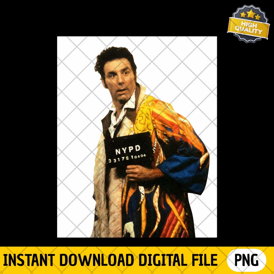 TV Show Seinfeld Kramer Portrait as a Pimp PNG Digital Download - Etsy