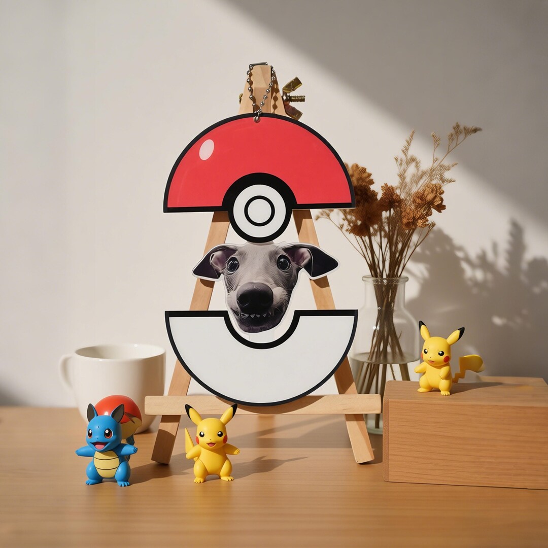 Personalized Pokemon Pokeball Photo Ornament Custom Anime Style Acrylic ...