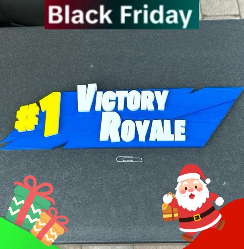 MASSIVE! Battle Royal Victory Sign! Room Decor Video Games Funny Gag ...