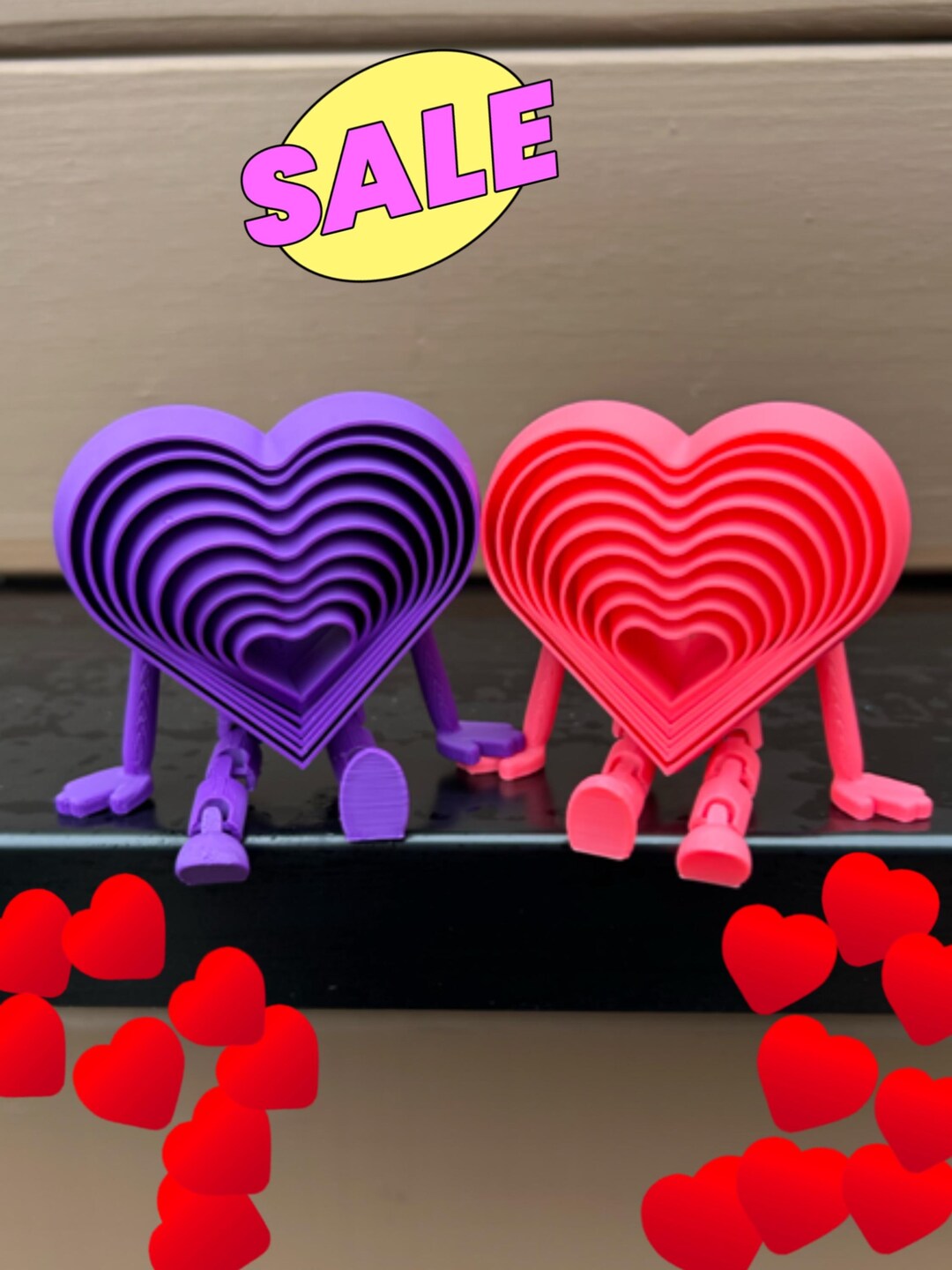 Heart Fidget Toy With Legs | ADHD Sensory Desk Toy - Etsy