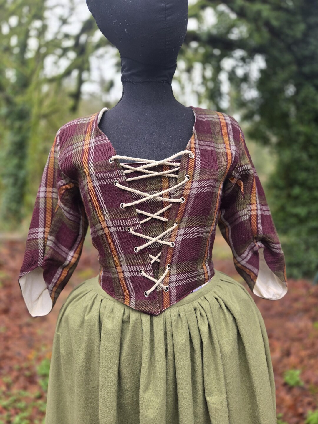 18th Century Style Women's Wool Caraco Jacket Bodice With Stomacher - Etsy