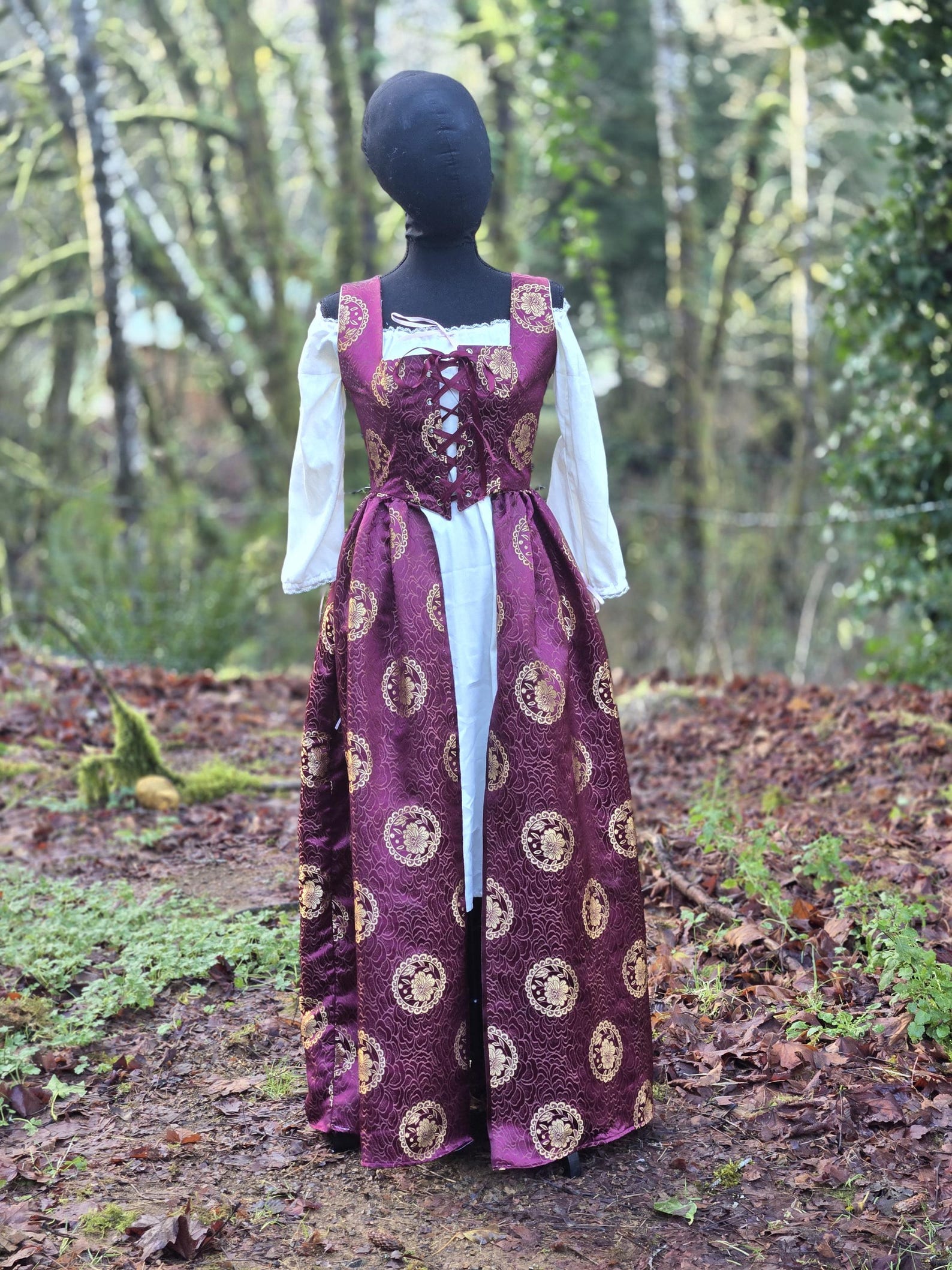 Renaissance Corset Gown Medieval Fantasy Over-dress - Etsy