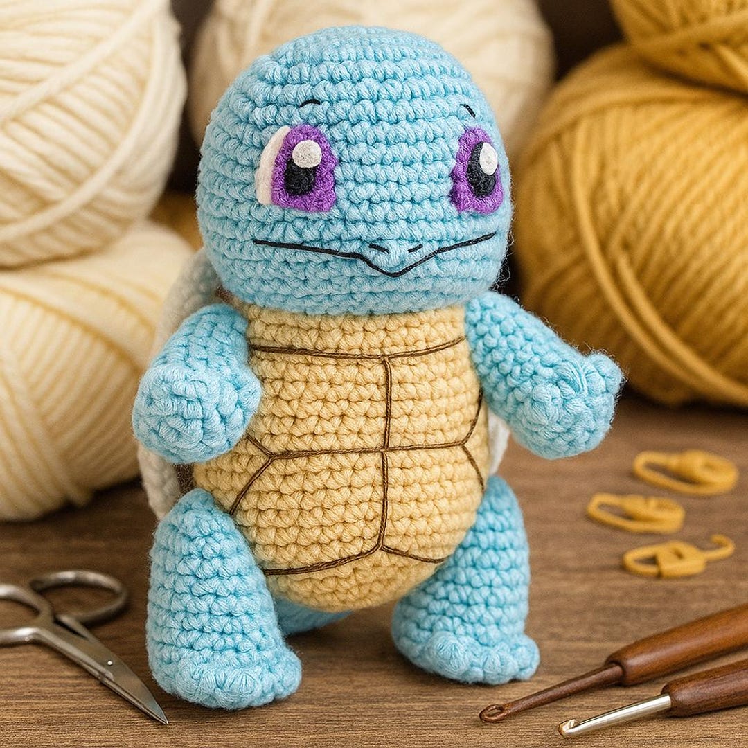 Crochet Pattern - Squirtle - Birthday Gift -baby Gift (ENGLISH ONLY) - Etsy
