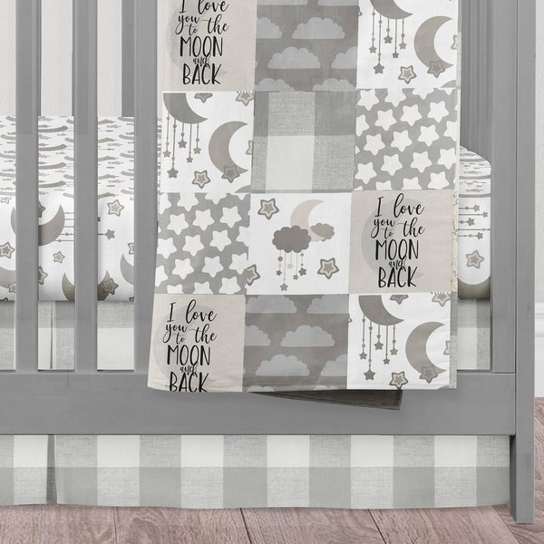 Grey Crib Set - Etsy