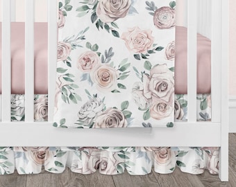 Rose Crib Bedding | Etsy