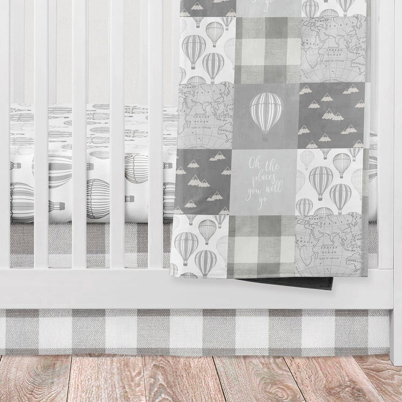 Gray Crib Bedding - Etsy