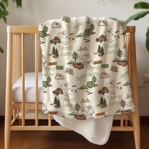 Travel Theme Blanket - Etsy