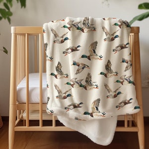 Mallard Duck Blanket, Duck Baby Blanket, Minky Blanket, Soft Cuddle ...