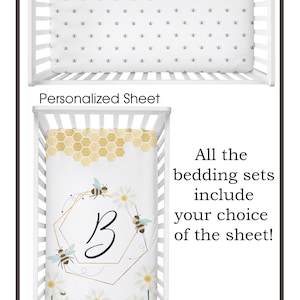 Bee Crib Bedding Set Girl, Bumble Bee Nursery Bedding Baby Girl, Baby ...