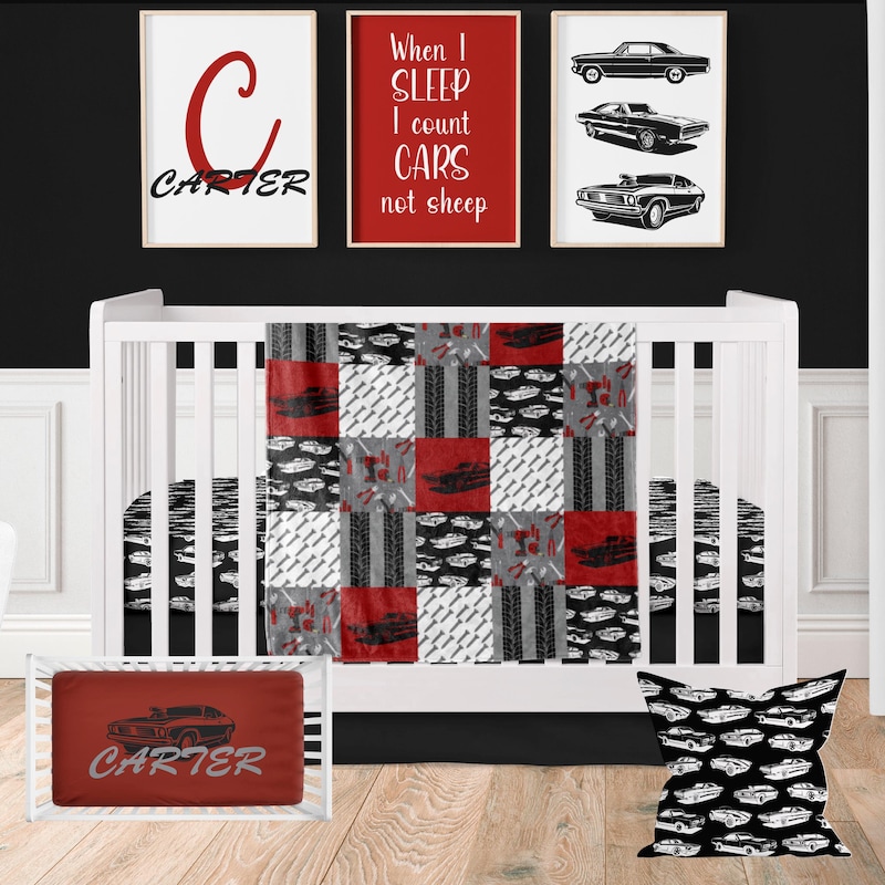 Cars Crib Set - Etsy