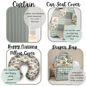 Crib Bedding Set, Neutral Vintage Bunny Rabbit - Rabbits on Bikes, Sage ...