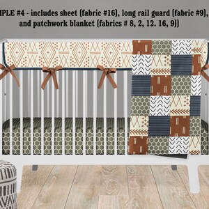 Boho Crib Bedding Baby Nursery Bedding - Etsy