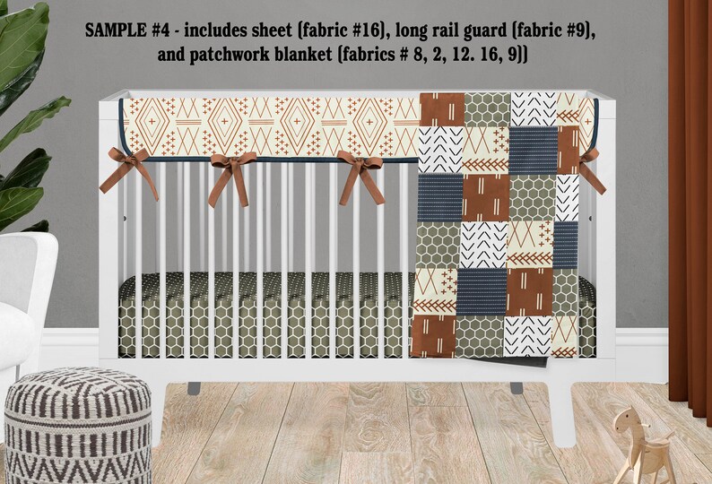 Boho Crib Bedding Baby Nursery Bedding - Etsy