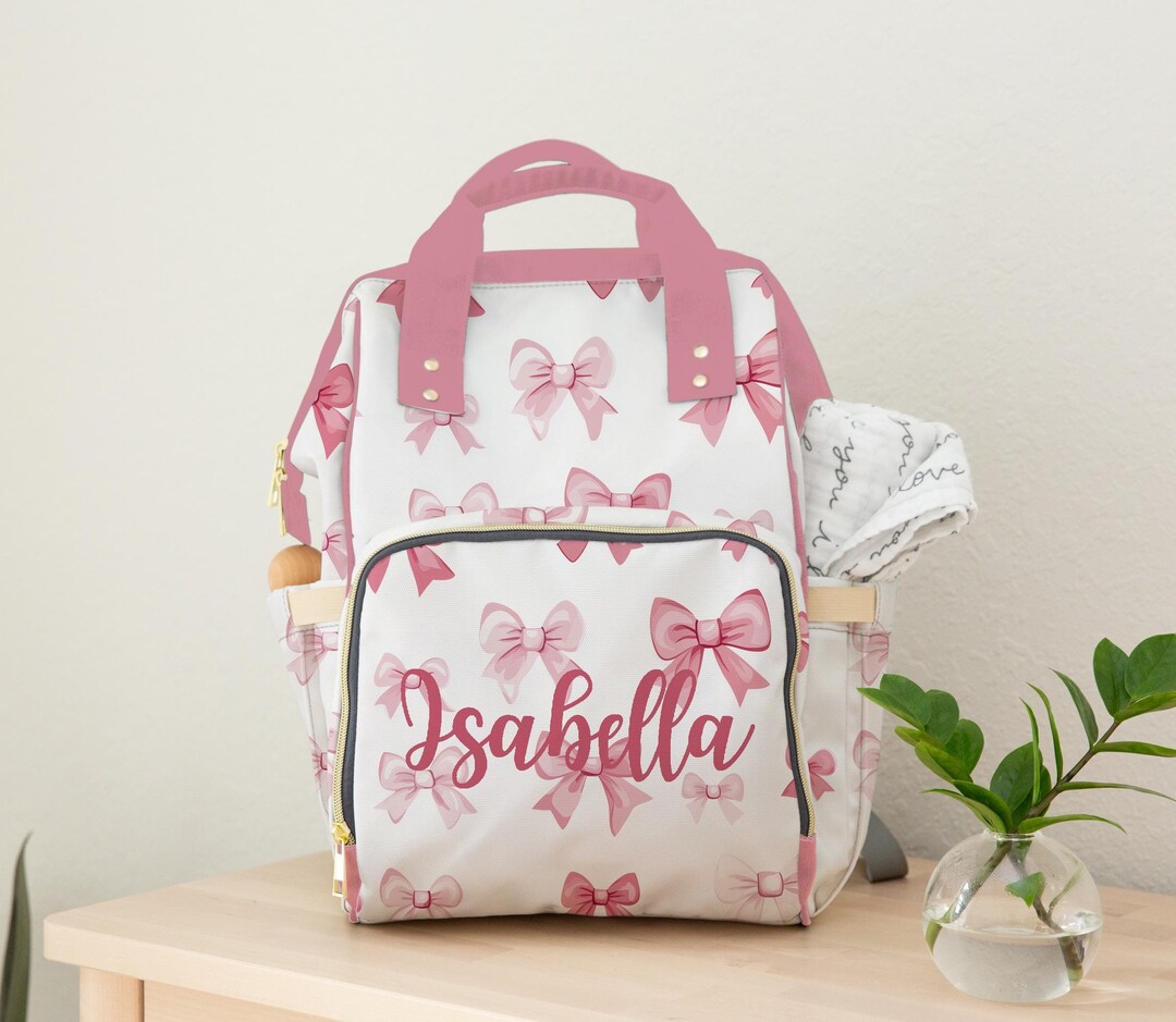 Personalized Diaper Bag Backpack for Girls - Custom Name Baby Bag With ...