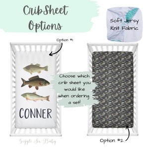 Fish Crib Bedding, Fishing Nursery Baby Boy, Outdoor Baby Bedding ...
