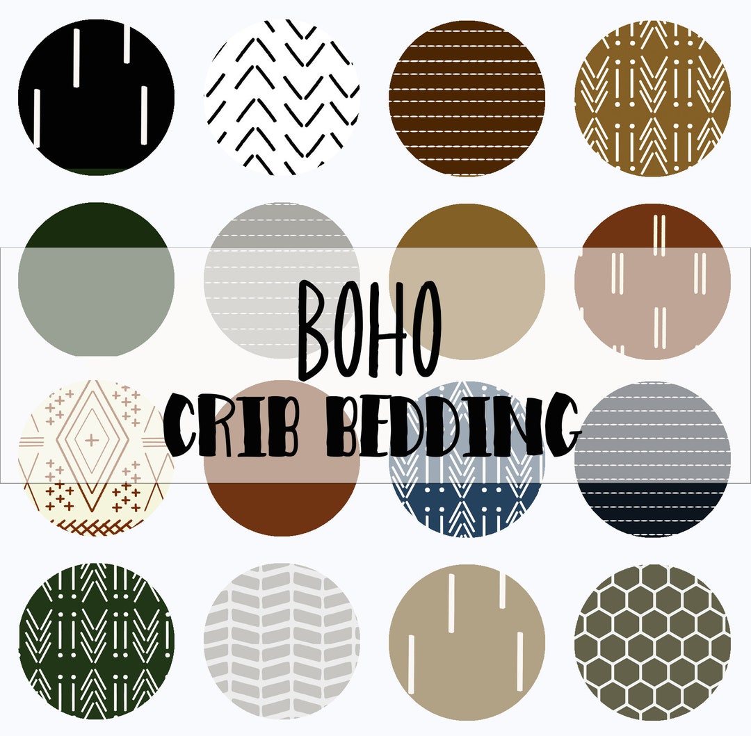 Boho Crib Bedding, Baby Nursery Bedding - Etsy