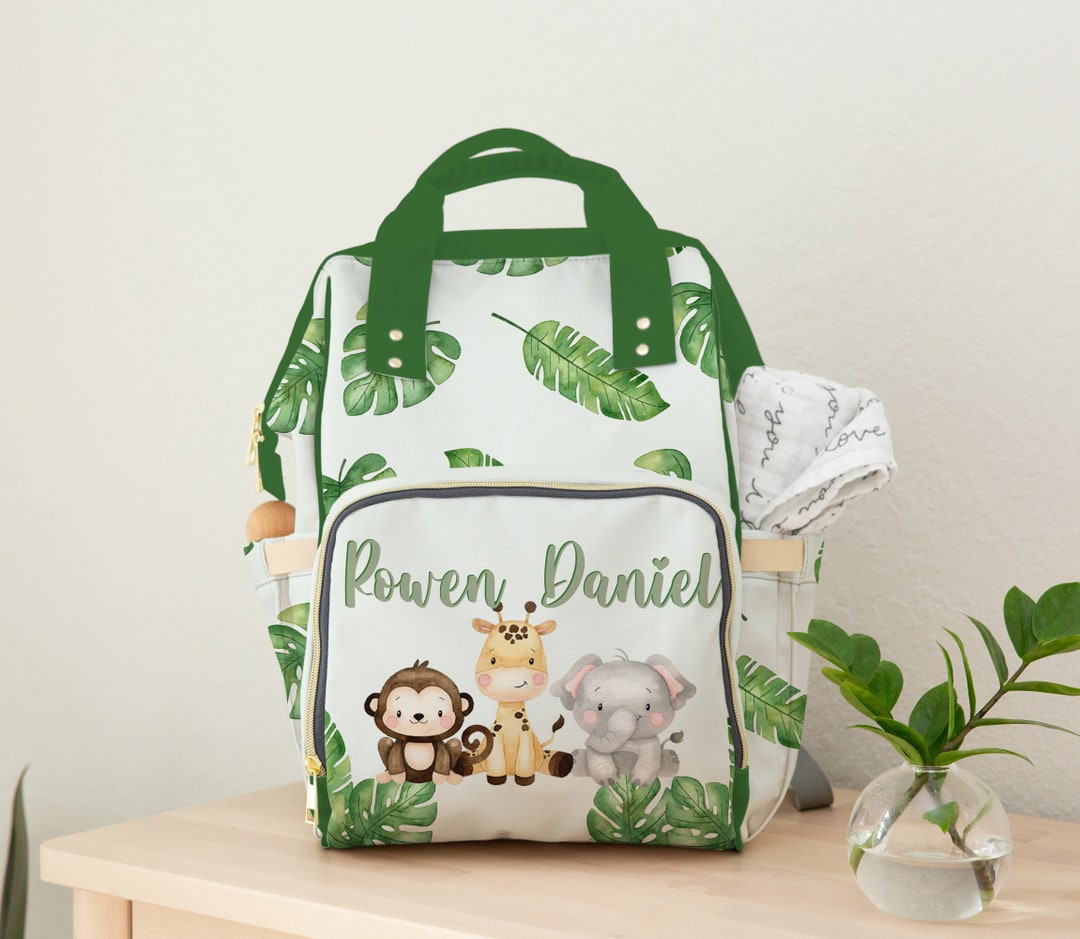 Safari Animals Diaper Bag Jungle Themed Personalized Backpack - Etsy