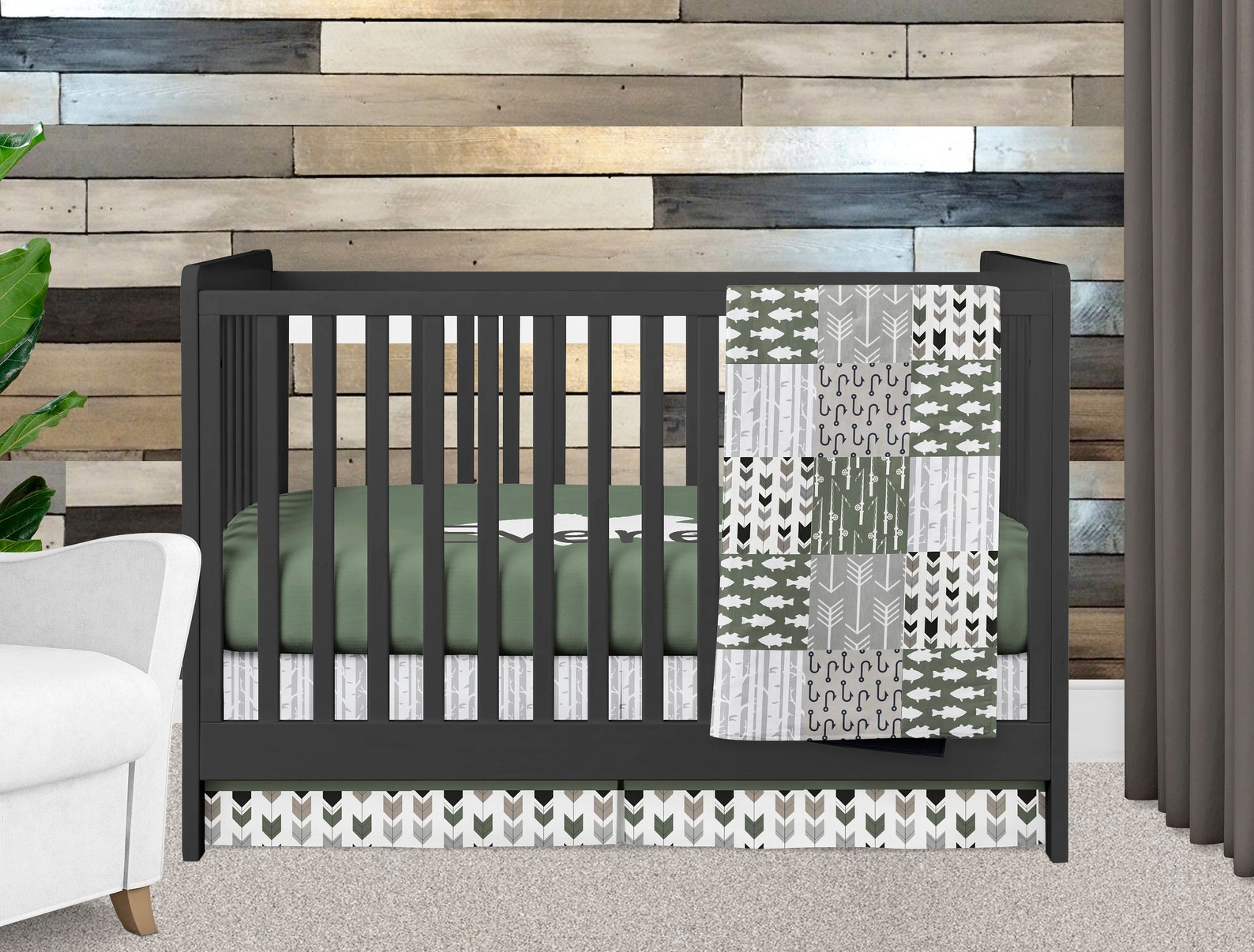 Boy Fishing Crib Bedding Baby Crib Set Fish Outdoor Theme | Etsy