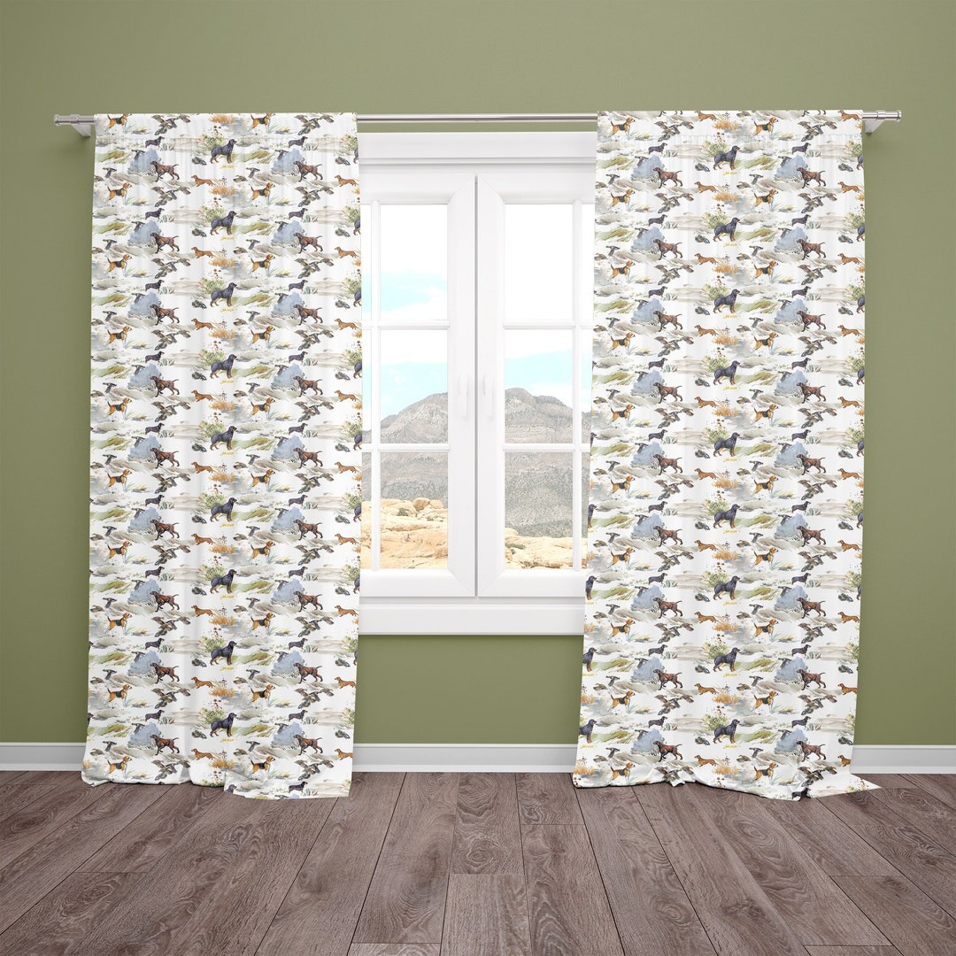 Dog and Duck Nursery Decor, Duck Hunting Curtains, Mallard Duck, Baby ...