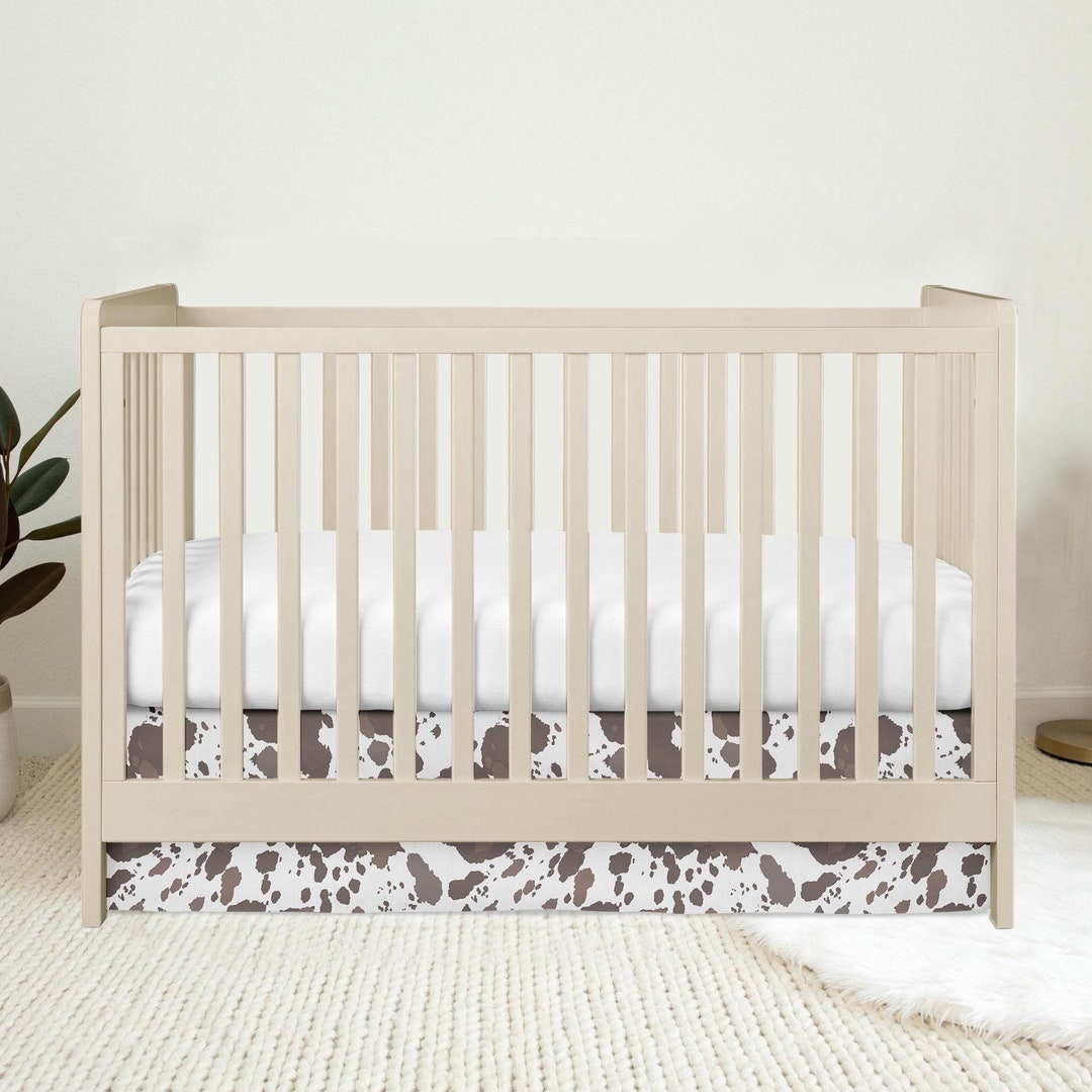 Cow Print Crib Skirt - Farm-themed Nursery Bedding for Baby - Etsy