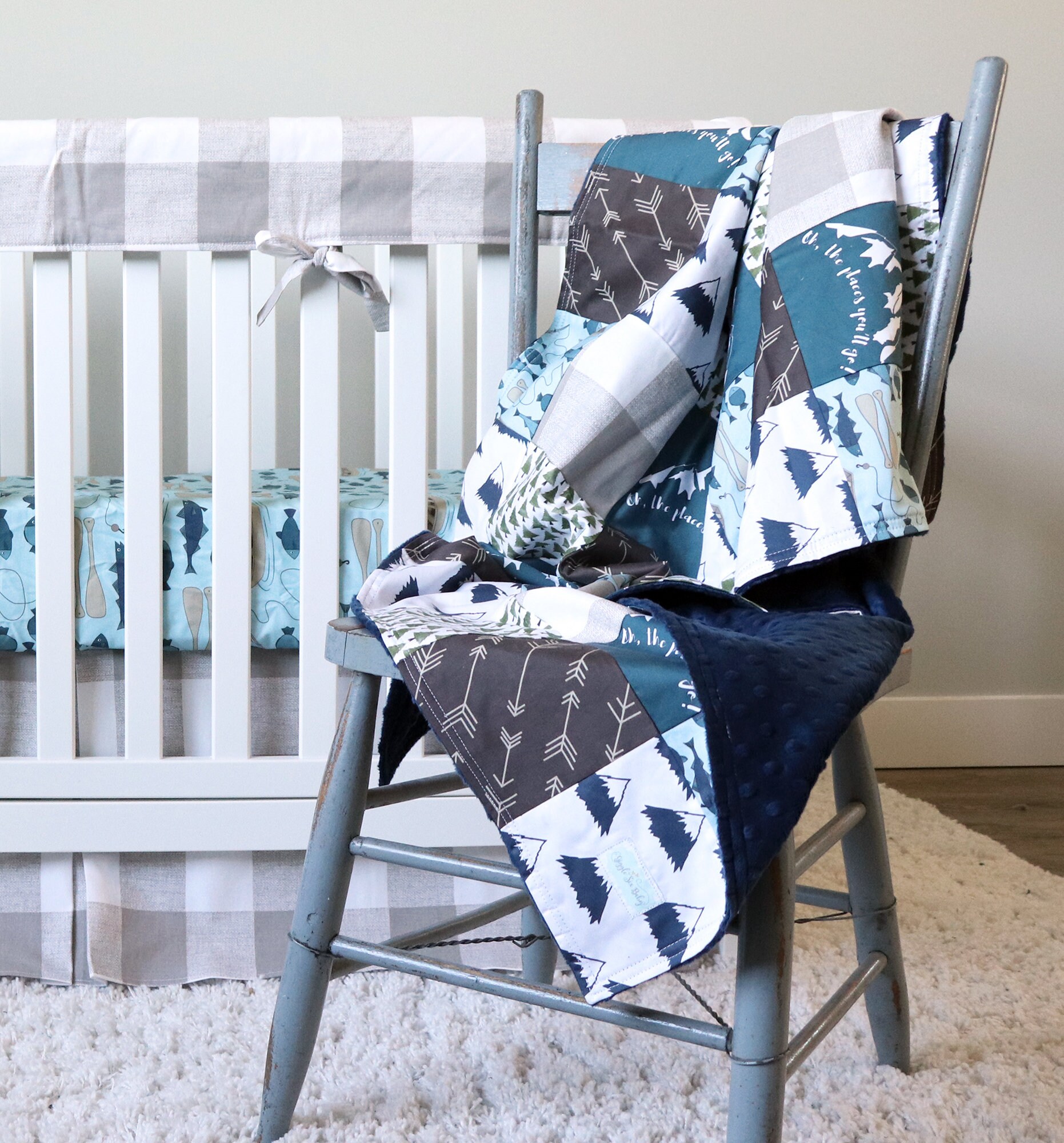 Fishing Crib Bedding Baby Boy Baby Bedding Great Outdoors | Etsy