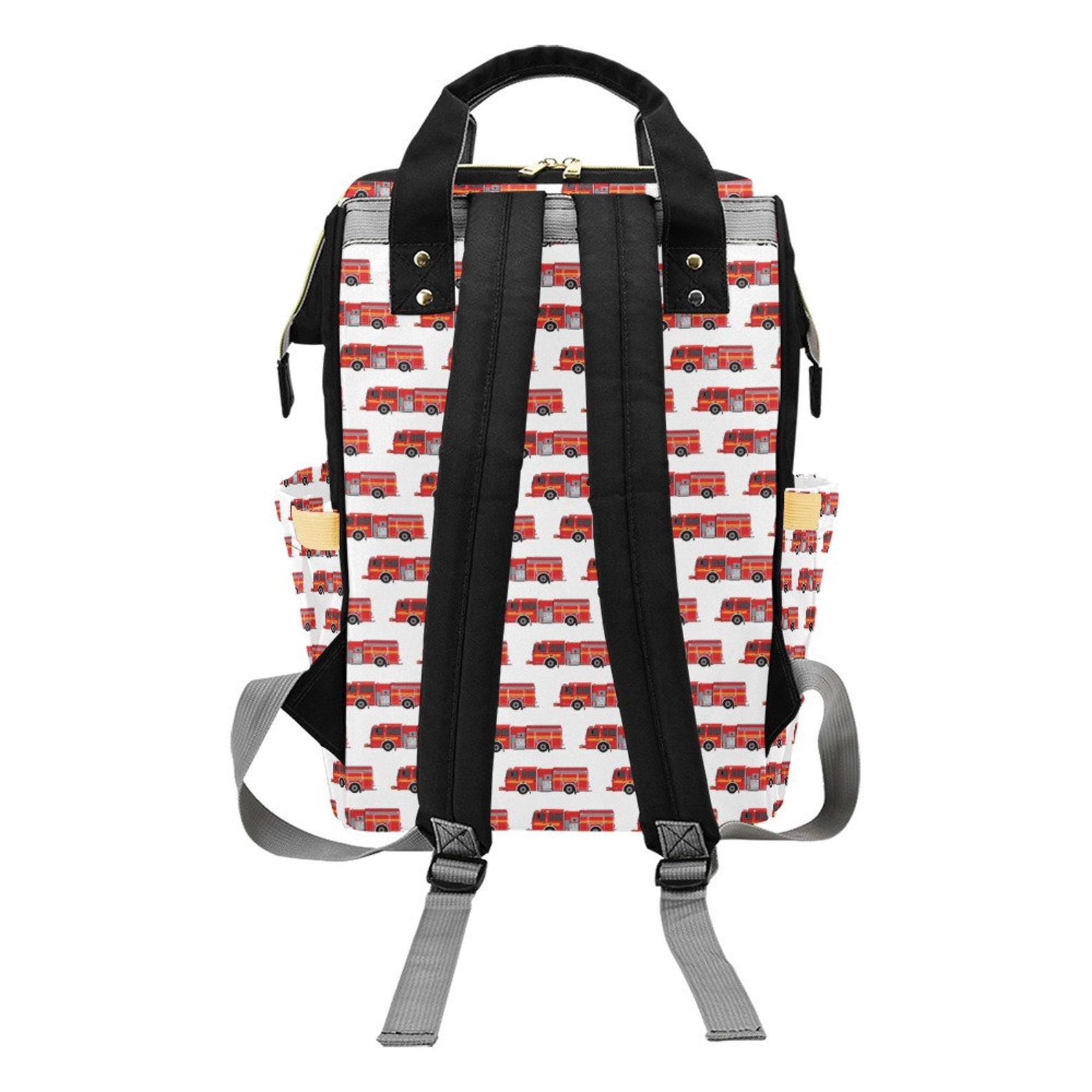 Fire Engine Diaper Bag Backpack: Custom Name, Firetruck Theme - Etsy