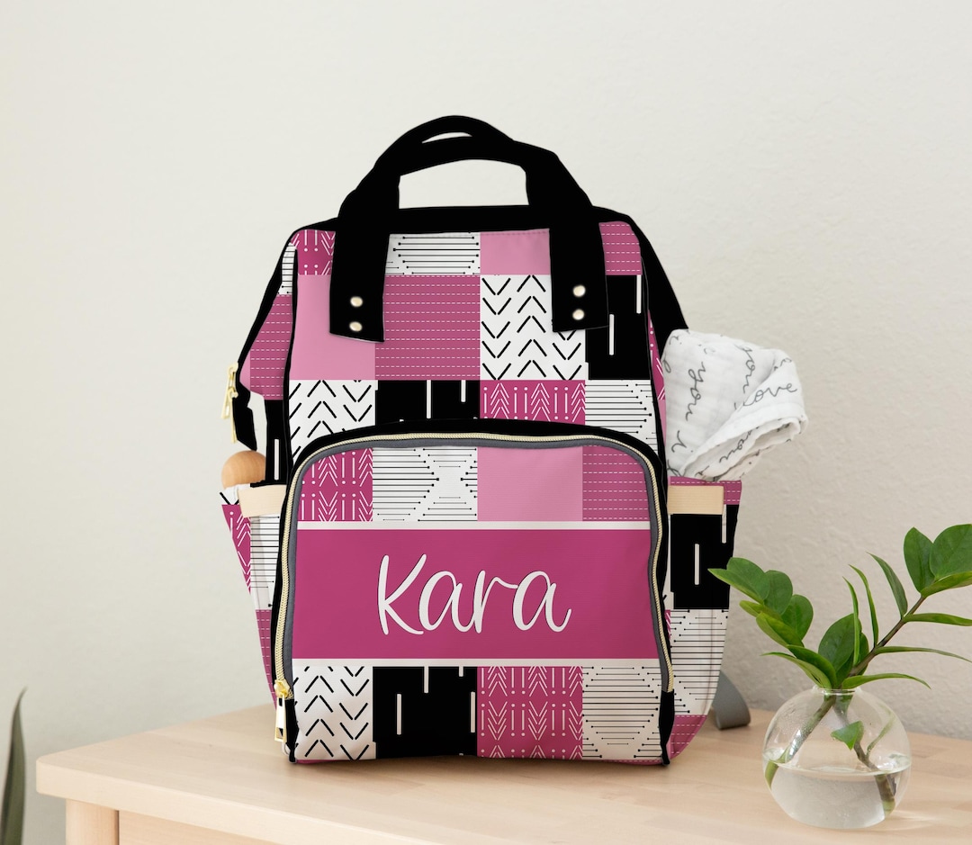 Pink Diaper Bag Backpack – Baby Girl Bag, Personalized Backpack, Girl ...