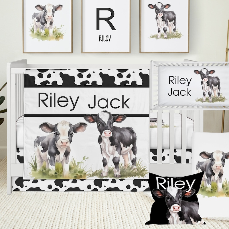 Cow Print Bedding - Etsy