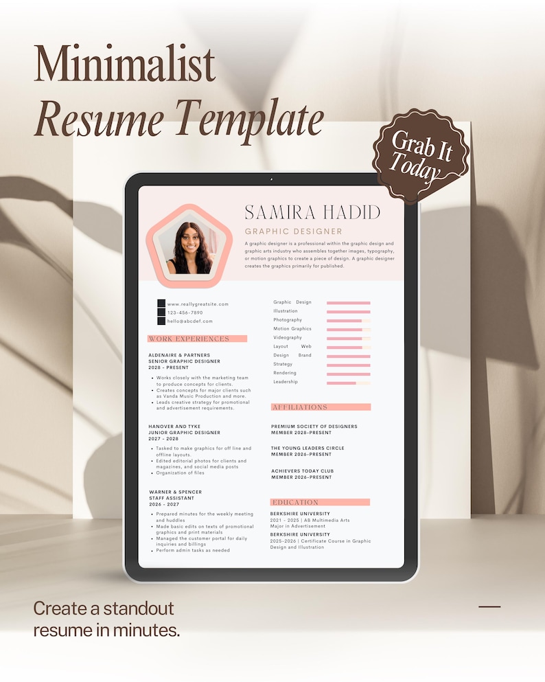 Resume Template Google Docs | ATS Friendly | Modern Editable CV - Etsy