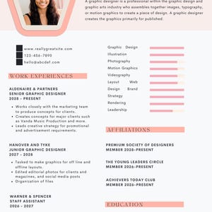 ATS Resume Template Word | Modern Professional CV | Editable Instant ...