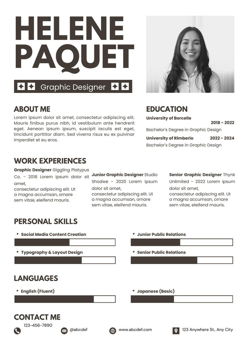 Canva Resume Template Bundle ATS Friendly Professional CV Cover Letter ...